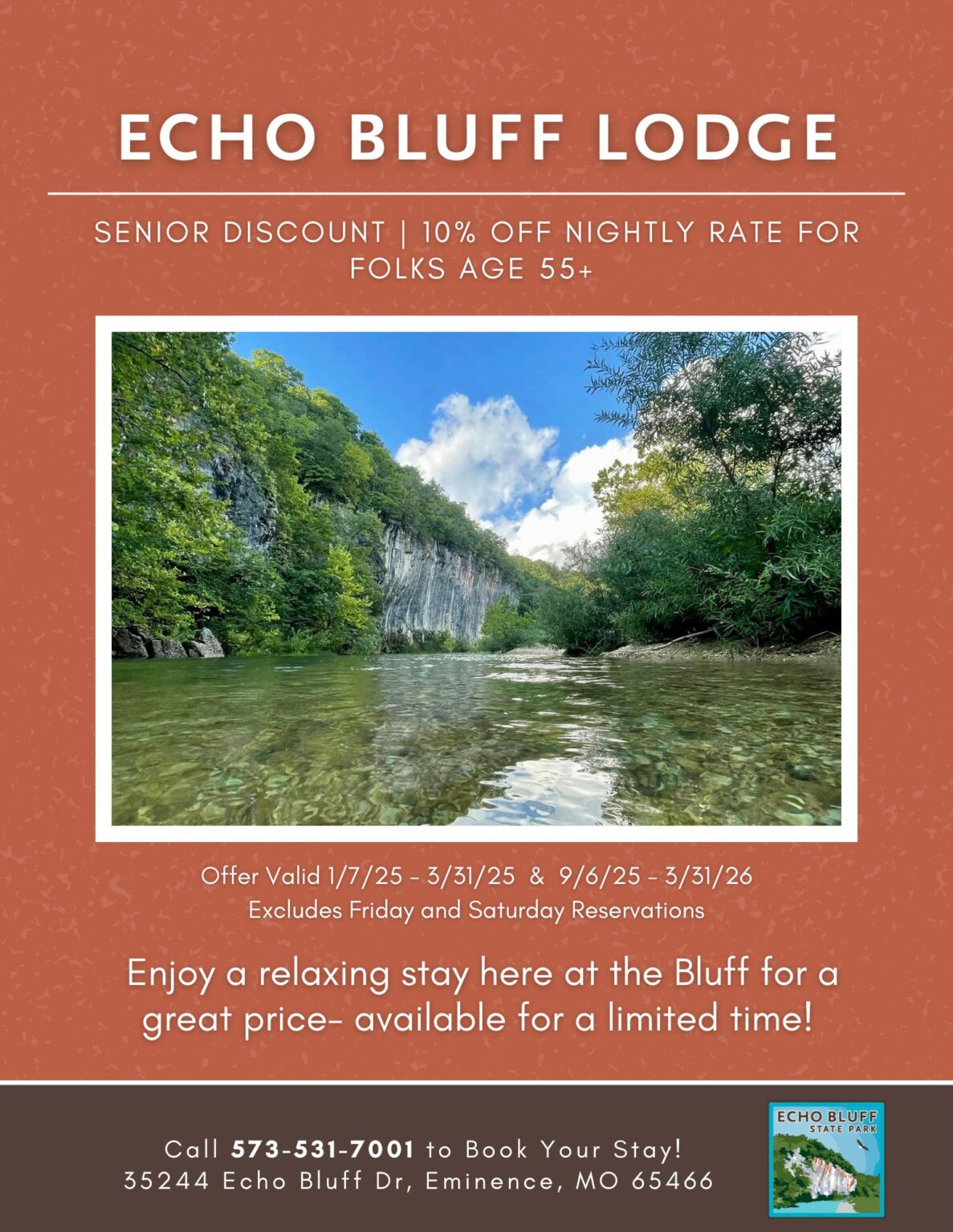 Special Offers & Packages - Echo Bluff State Park